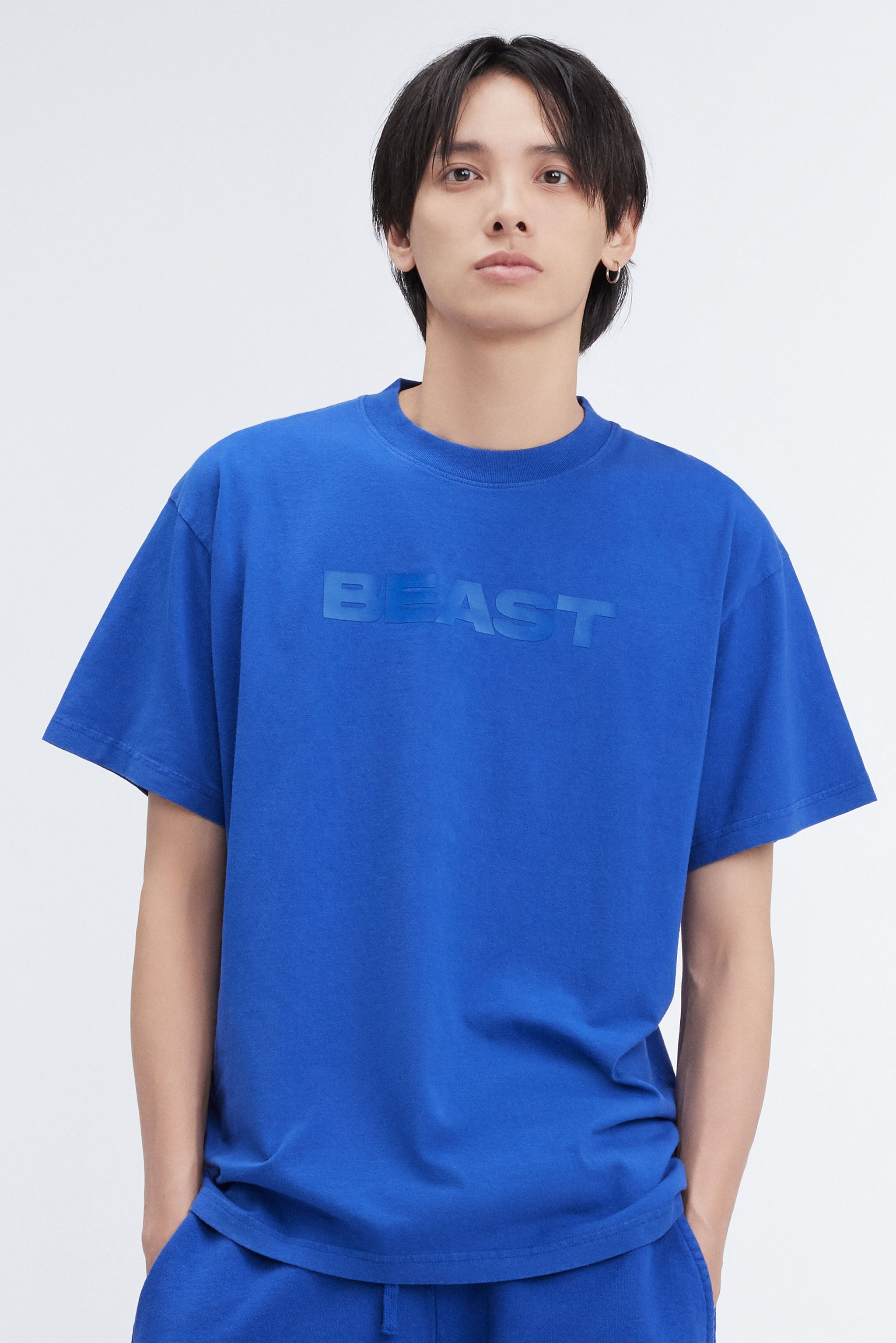 BEAST ORIGINALS S/SLEEVE TEE - COBALT BLUE – MrBeast.store