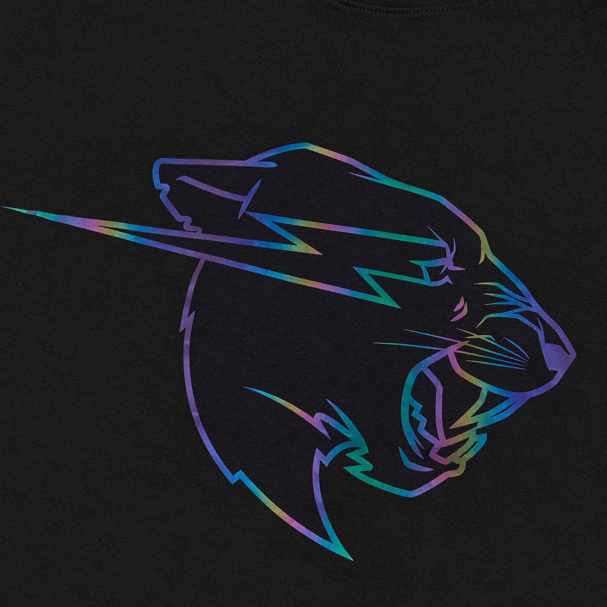 KIDS REFLECTIVE PANTHER S/SLEEVE TEE - BLACK – MrBeast.store