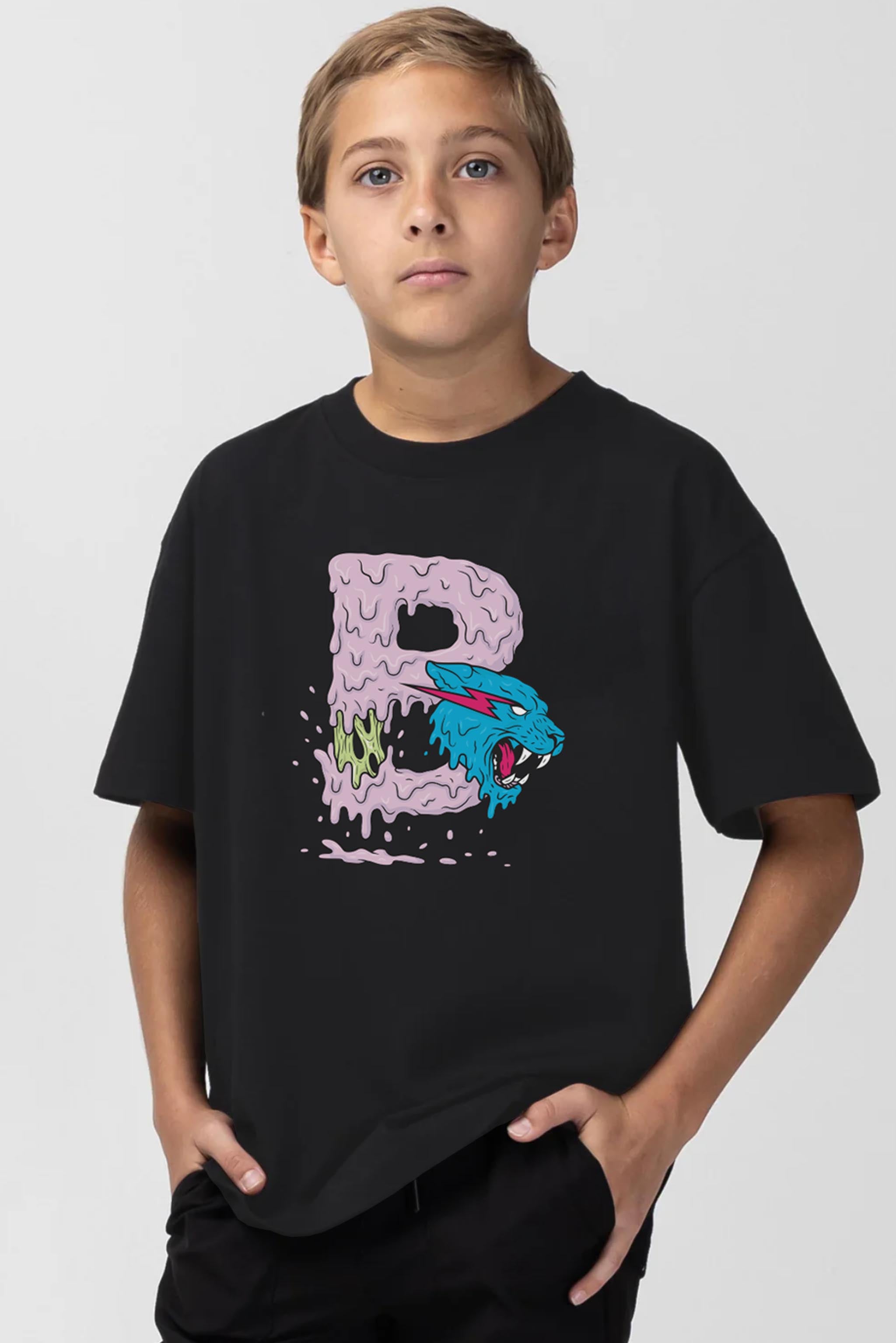 Youth Dripper Tee - Black – MrBeast.store