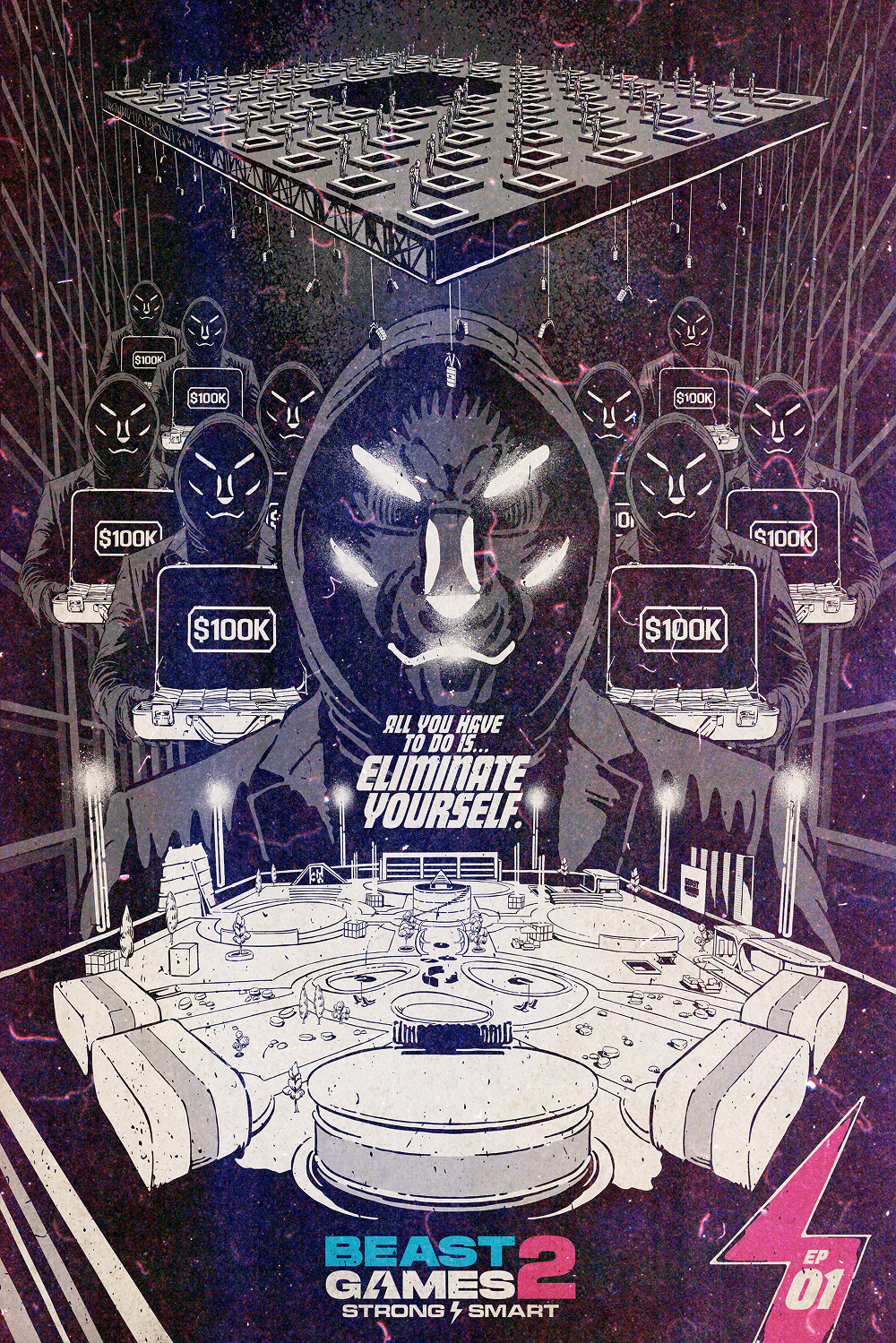 Beast Games Collectible Poster - Episode 1 - Black & White – MrBeast.store